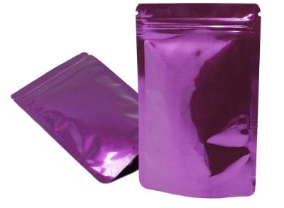 China Custom Matte Black Metallic Foil Zip Lock Stand Up Bags Pouches for sale