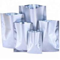 China Custom Clear Silver Aluminum Foil Pouch Heat Seal Bags with Tear Notch 20-200 Micron for sale
