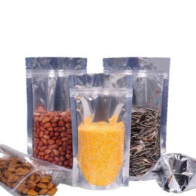 China Recycled One side clear aluminum foil printing pouch zip lock packaging bags for sale