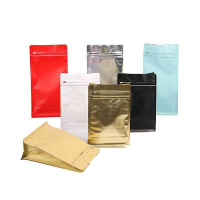 China Custom eight-sided sealed flat bottom zipper food packaging bags for sale