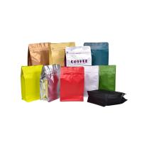 China One Pound Transparent Aluminum Foil Eight Side Seal Coffee Bag with Air Valve 1LB for sale
