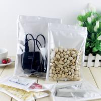China White Transparent Zipper Bag Plastic Packaging Pearl Film Bags with Hang Hole for USB Packing Custom Size for sale