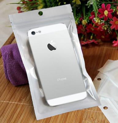 China Custom Transparent White Pearl Film Zipper Plastic Bags for Electronic Phone Shell Packaging 0.02-0.2mm for sale