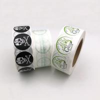China Custom Waterproof Vinyl Sticker Roll Labels for Packaging Round Logo Printing 76mm Core for sale