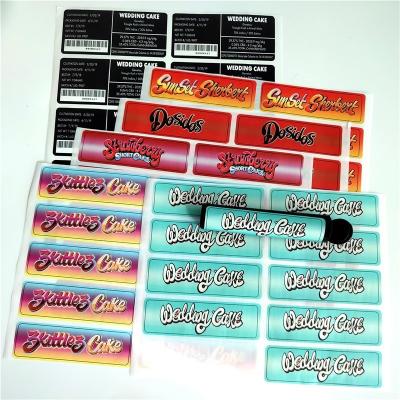 China Custom Waterproof Preroll Logo Sticker Labels Paper Vinyl 100pcs MOQ for sale