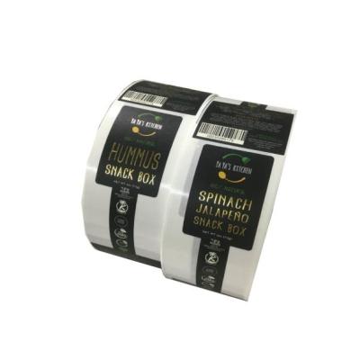 China Custom Vinyl Label Waterproof Product Label Gold Stamping Sticker Roll 76mm Core for sale