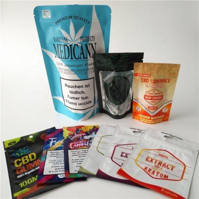 China Custom Printed Mylar Bags Aluminum Foil Smell Proof Pouch 20-200 Micron Thickness for sale