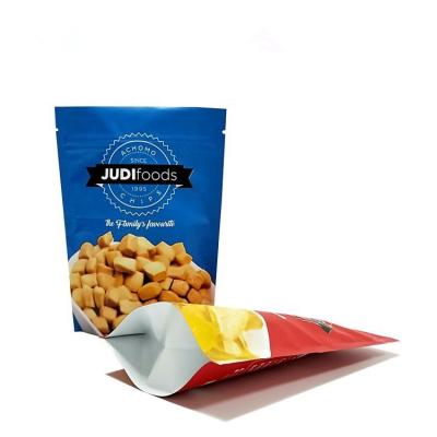 China Custom Printed Potato Chip Plastic Bags with Zipper Reclosable Food Grade Packaging 10000 Pieces MOQ for sale