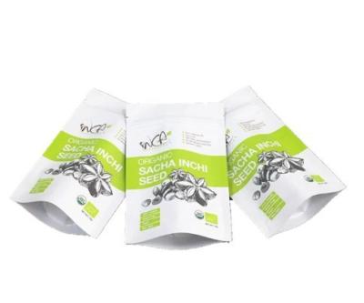 China Matt plastic organic resealable sacha inchi seed stand up k pouch for sale
