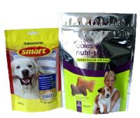 China Custom Aluminum Foil Zipper Plastic Bag Food Grade 20-200 Micron for Pet Food Packaging for sale