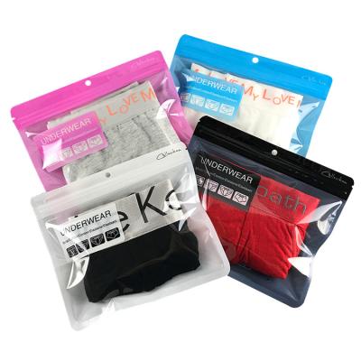 China Custom Printed Ziplock Garment Plastic Bags for Underwear Reclosable Packaging 20-200 Micron for sale