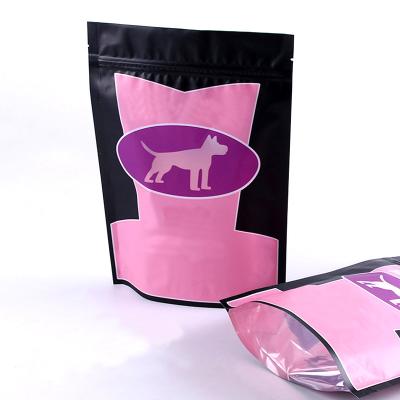 China Custom Printed Plastic Stand Up Pet Food Packaging Zip lock Pouch for sale