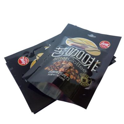 China Custom Printed Three Side Seal Food Zipper Bags for Coffee Bean Packaging PET VMPET PE for sale