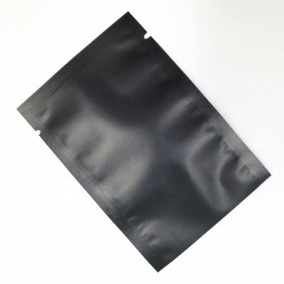 China Matte Open Top Mylar Black Vacuum Heat Sealing Aluminum Foil Bag 20-200 Micron Custom Size for sale