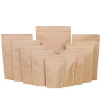 China Resealable 250g Kraft Paper Stand Up Pouch with Foil Barrier for Food Packaging for sale