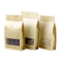 China Custom Resealable Kraft Paper Mylar Bags 2oz 4oz 50g 100g for Organic Food Packaging for sale