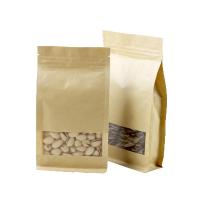 China Resealable Custom Zipper Top Kraft Paper Stand Up Pouch Food Packaging Bag 100mm x 150mm for sale