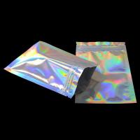 China Hot Stamp Print Holographic Mylar Smell Proof Bags for Cosmetics Packing 20-200 Micron for sale