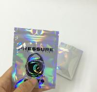 China Custom Holographic Mylar Bag Child Proof Smell Proof Foil Pouch for Cosmetics 20-200 Micron for sale
