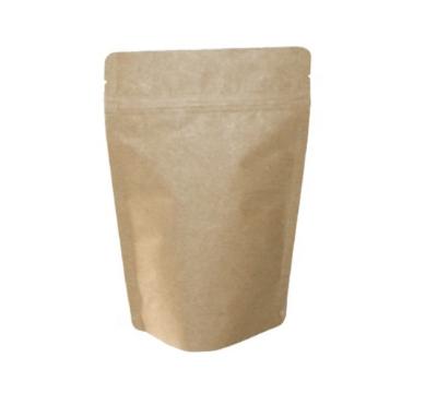 China Custom Kraft Paper Stand Up Pouch with Zipper Food Grade 10000pcs MOQ for sale