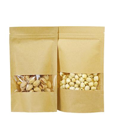 China Custom Kraft Paper Bag with Clear Window for Food Packaging 10000 Pieces MOQ for sale