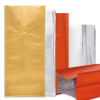 China Custom Aluminum Foil Coffee Bag with Valve 100-200 Micron Food Grade Packaging for sale