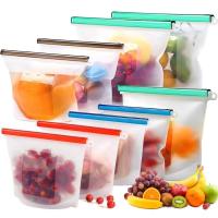 China Custom Eco Friendly Reusable Silicone Food Storage Bag Leakproof 20-200 Micron Thickness for sale