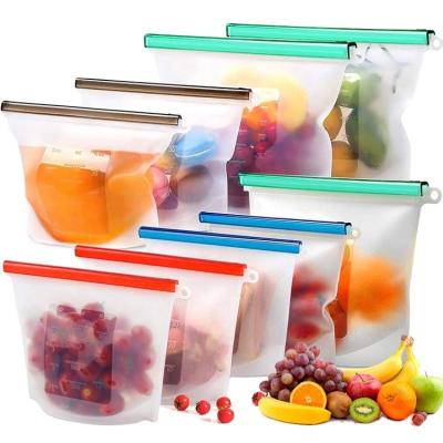 China Custom Eco Friendly Reusable Silicone Food Storage Bag Leakproof 20-200 Micron Thickness for sale
