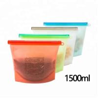 China Customizable Reusable Silicone Food Storage Bag Leakproof Eco Friendly 20-200 Micron for sale