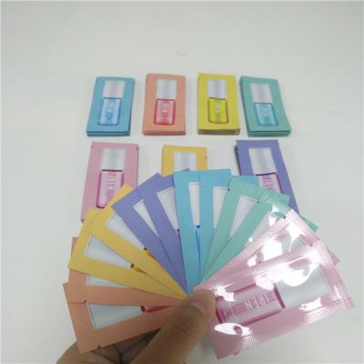 China Custom Printed Aluminum Foil Cosmetic Facial Mask Packaging Bag 3 Sides Seal 10000 Pcs for sale