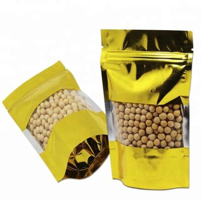 China Custom Stand Up Pouch Zipper Top Silver Aluminum Foil Food Grade Heat Seal Bag 10000pcs for sale