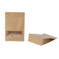 China Food Grade Kraft Paper Ziplock Bags Custom Logo Printed for Coffee Tea Snacks 10000 Pieces MOQ for sale