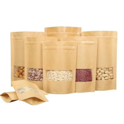 China Custom Printed Kraft Paper Stand Up Pouch with Zipper for Coffee Snack Bar 100g for sale