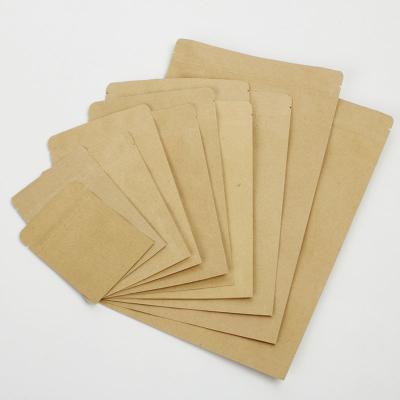China Kraft Paper Bag Self Sealing with Aluminized Film Zipper for Dry Fruit Food Packaging Custom Size for sale