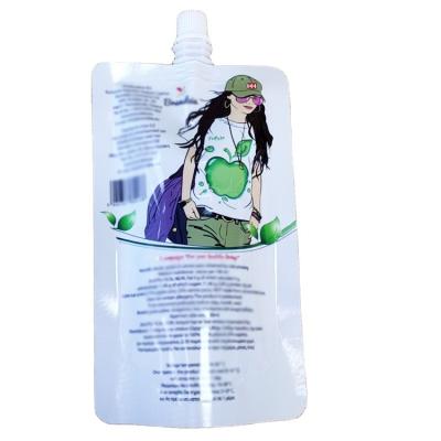 China Custom Printed Food Grade Stand Up Spout Pouch Plastic Drinking Water Bag 100ml-2000ml for sale