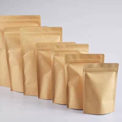 China Custom Kraft Stand Up Pouch 100g Coffee Bag with Zipper Waterproof Food Grade 9 Color Printing for sale