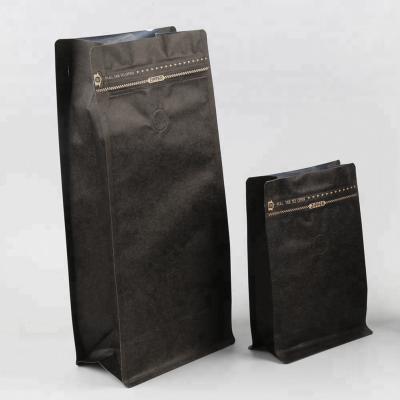 China Custom Kraft Paper Ziplock Bags for Coffee Food Packaging with Resealable Zipper 10000 Pieces MOQ for sale