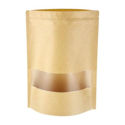 China Custom Eco Friendly Kraft Paper Ziplock Bag Food Packaging 10 000 Pieces MOQ for sale