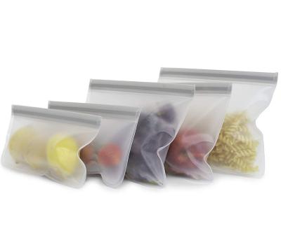 China Eco Friendly Recyclable PEVA Zipper Storage Bag for Food Sandwich Snack Custom Size for sale