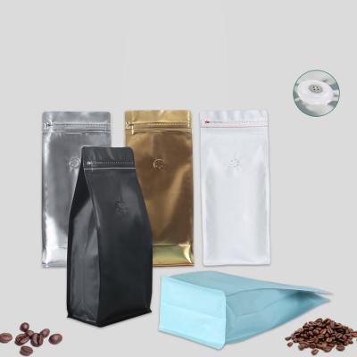 China Custom Printed Aluminum Foil Stand Up Zipper Pouch Coffee Bag with Valve 10000pcs MOQ for sale