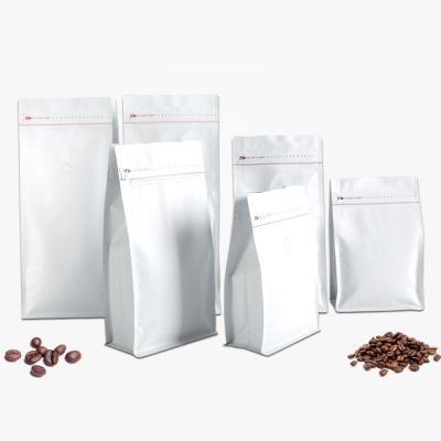 China Square Bottom Coffee Packaging Bags, Stand Up Zipper Pouch With Valve for sale