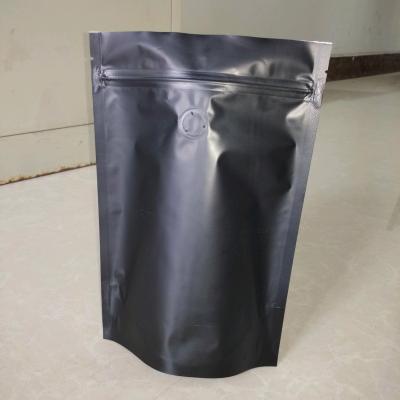 China Black Matt Aluminum Foil Coffee Bag with Valve Custom Size 20-200 Micron for sale