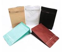 China Custom Printed Aluminum Foil Coffee Bag with Valve Zipper Flat Bottom 250g for sale
