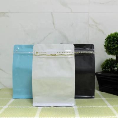 China Custom Printed Resealable Flat Bottom Stand Up coffee beans Pouch Coffee Bag With Zipper Value for sale