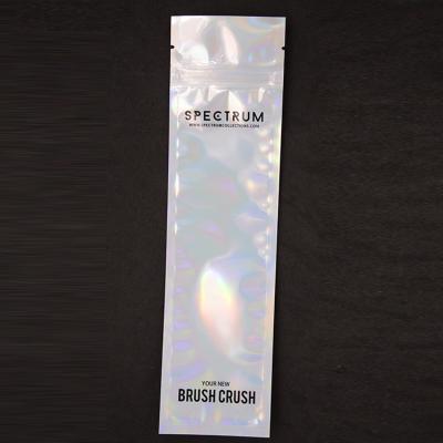 China Custom Holographic Makeup Brush Zipper Bag OPP/CPP 20-200 Micron for Women for sale