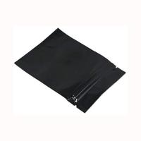China Matte Black Aluminum Foil Smell Proof Flat Ziplock Bag Pouch 20-200 Micron Custom Size for sale