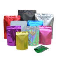 China Custom Size Matte Aluminum Foil Stand Up Ziplock Food Storage Bag 20-200 Micron for sale