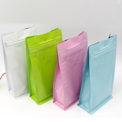 China Aluminum Foil Plastic Flat Bottom Side Gusset Coffee Pouch Bag with Valve for sale