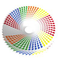 China Custom Waterproof Round Sticker Label 45x35cm Vinyl Paper Adhesive Fragile Sticker ISO9001 for sale