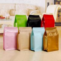 China 1 Pound Coffee Bag with One-Way Degassing Valve Stand Up Zipper Flat Bottom Pouch Custom Size for sale
